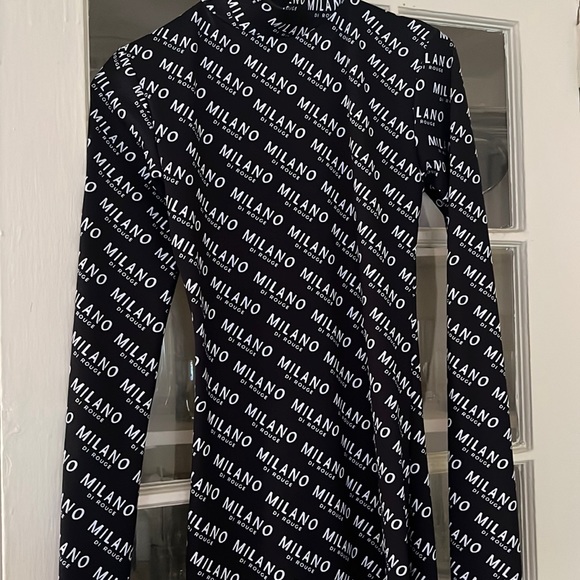 Milano Di Rouge | Dresses | Milano Di Rouge Black Lani Print Dress ...